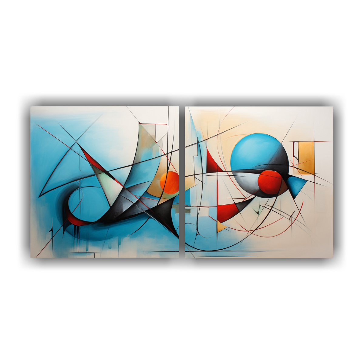 Compra El Mejor Cuadro Moderno Abstracto Con Finas Líneas En Lienzo - DecoCuadros