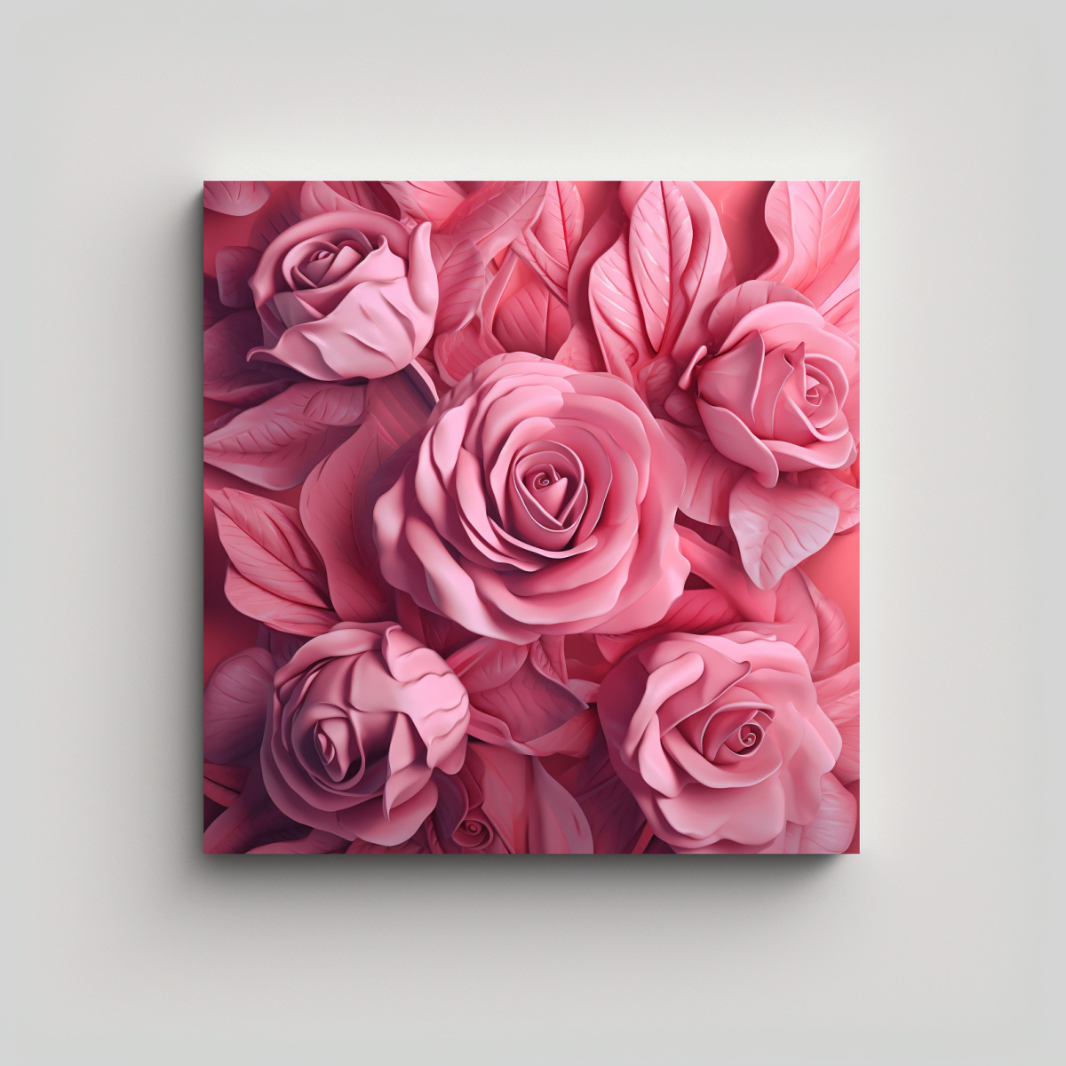 Cuadro Moderno Rosa Abstracto: Obra Maestra Para Decoración Única ...