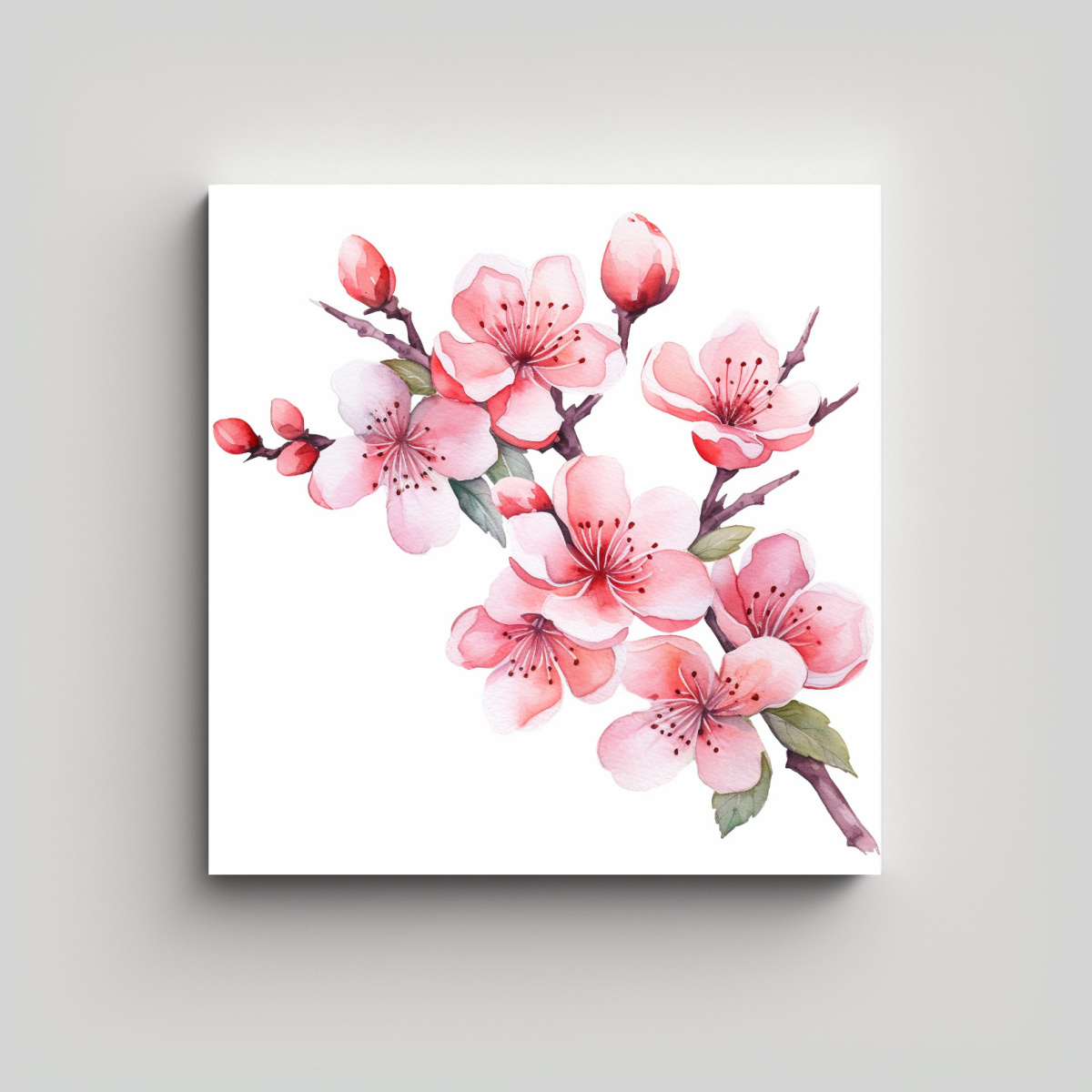 Decora Tu Oficina Con El Cuadro De Arte Acuarela Cherry Blossom Cartoon ...