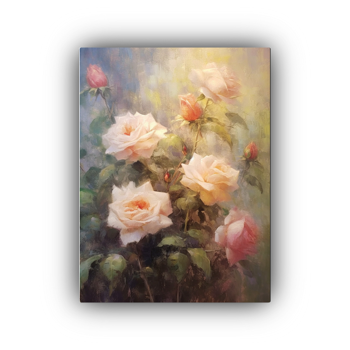 Cuadro Patron Intenso Esquema Canvas Pinturas Decoración Rosas Impresionismo - Decocuadros