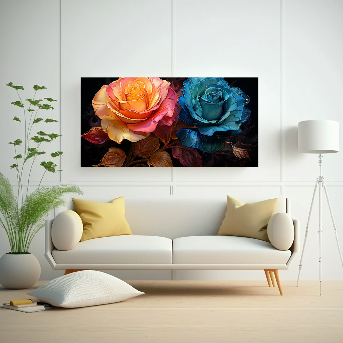 Cuadro Patron Intenso Rose Estilo Van Gogh - DecoCuadros