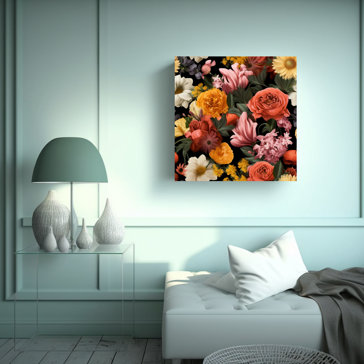 Cuadro Realista De Flores: Expresión Impactante Para Decorar - Decocuadros