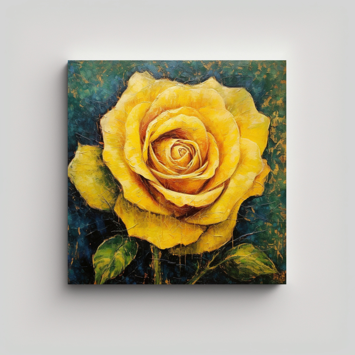 Cuadro Vanguardia Impactante: Arte Rosa Amarilla En Estilo Brut - Decocuadros