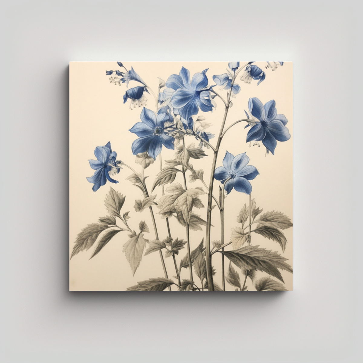 Cuadro Vintage De Flores Acuarela Para Decoración De Granja - Decocuadros