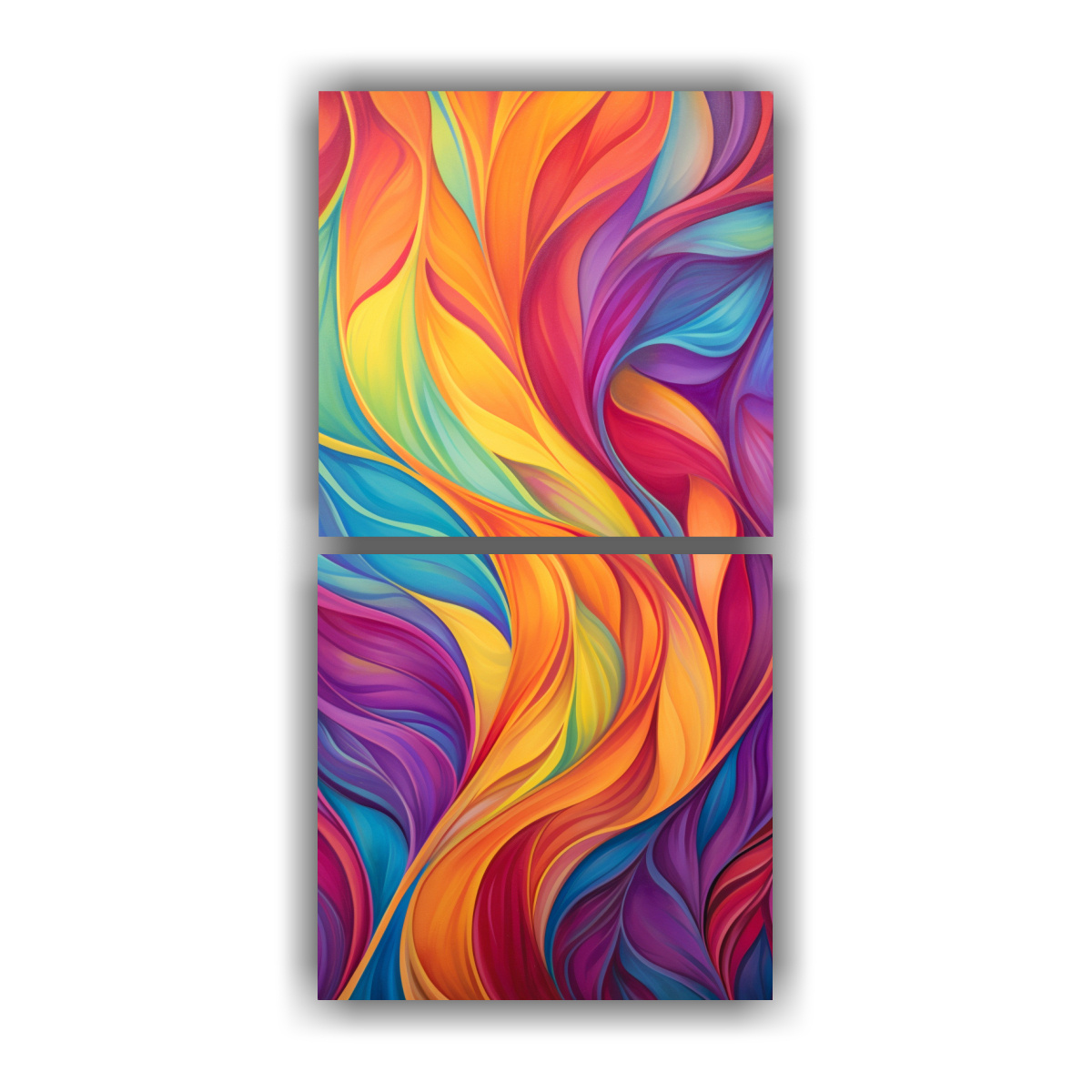 Cuadros Abstractos De Patrones Giratorios En Colores Energéticos ...