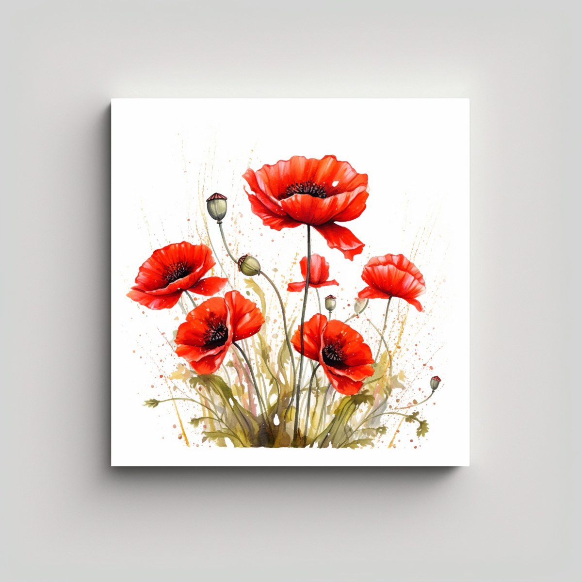 Cuadros Decorativos De Amapolas HD En Blanco, Composición De Alta ...