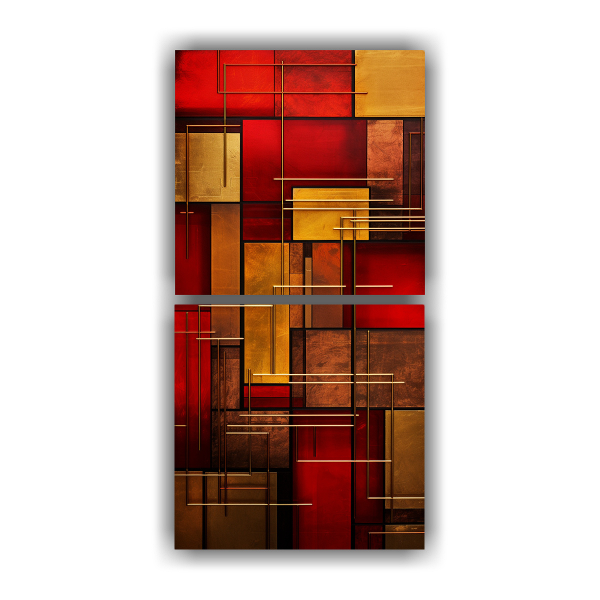 Cuadros Urbanos De Alta Calidad Con Líneas De Circuito Abstractas Y Múltiples Cuadrados De ...