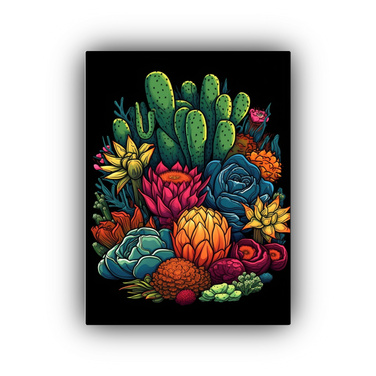 Cuadros De Cactus Y Suculentas Para Colorear - DecoCuadros