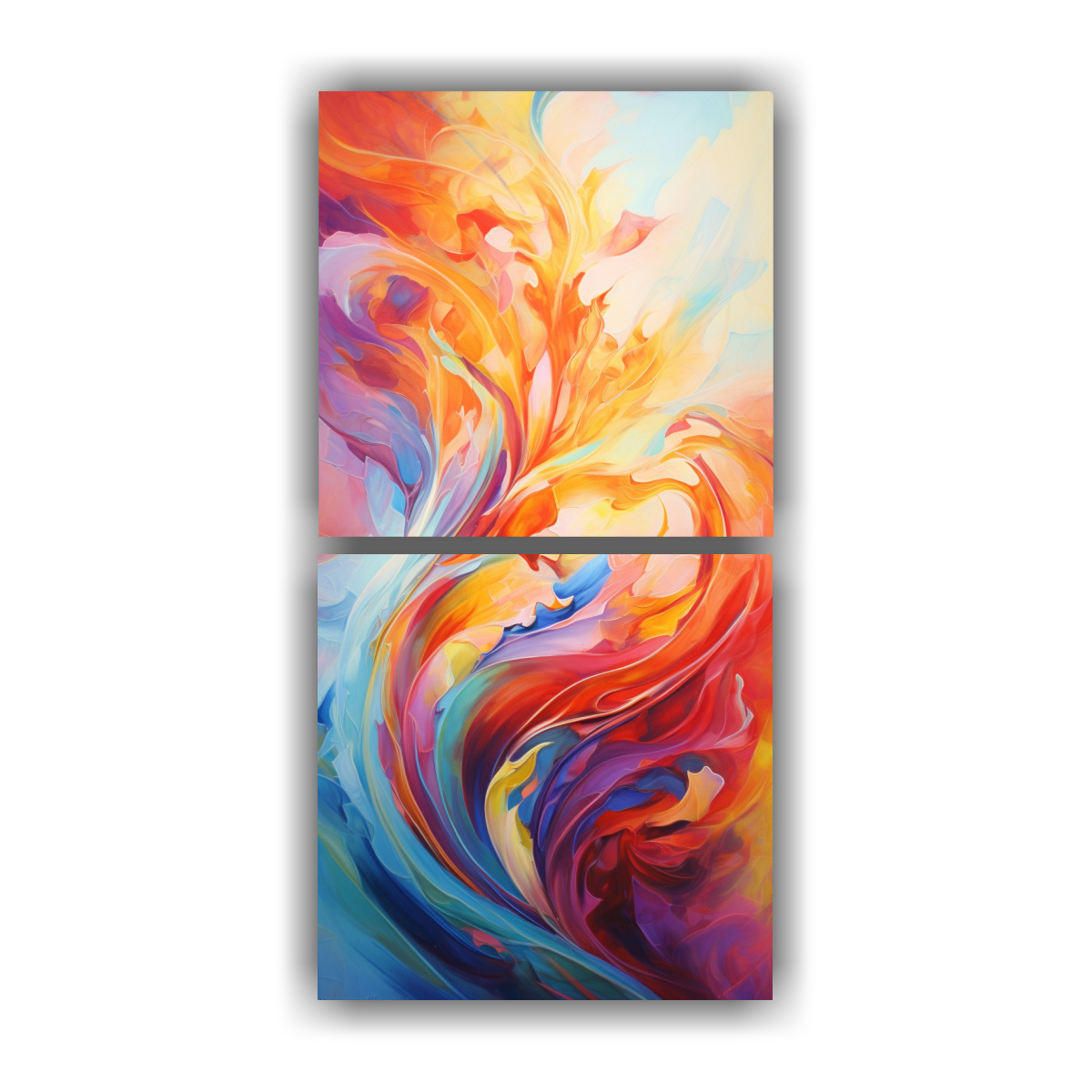 Cuadro Decorativo Abstracto Juvenil Con Energía Y Movimiento - Decocuadros