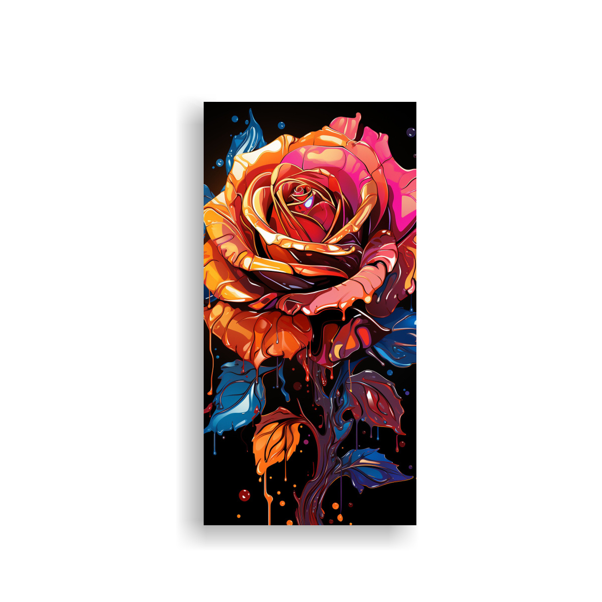Cuadro Decorativo De Rosa Floreada Moderna En Grafiti Para Pinturas ...