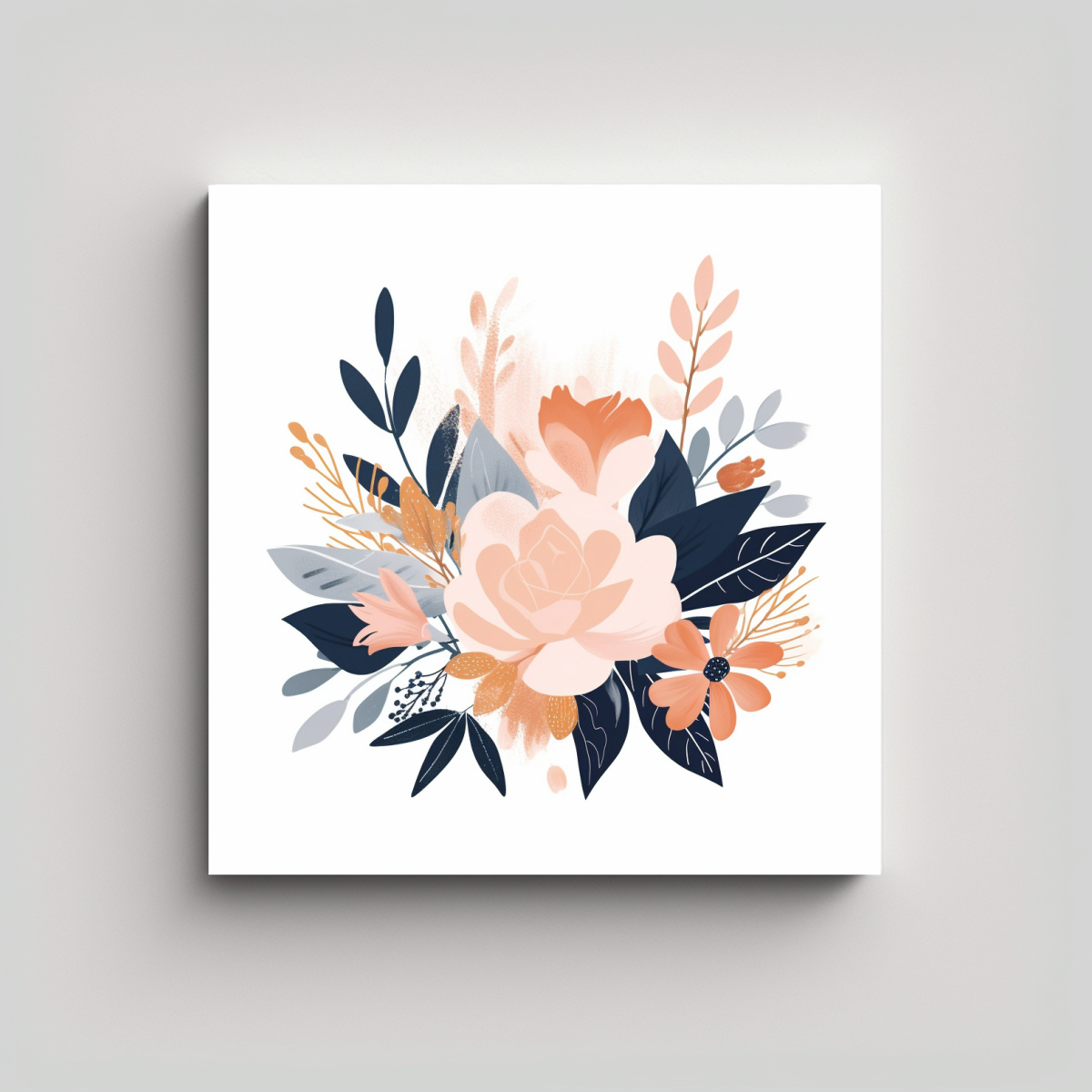 Cuadro Decorativo Estilo Lienzo Tela Floral Pastel Moderno Elegante En DecoCuadros