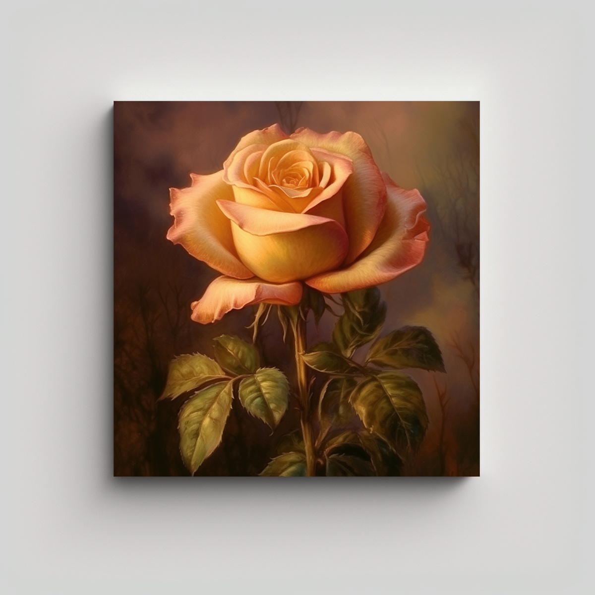 Cuadro Decorativo: Arte De Pared En Tela Sublimada Rose Bloom - Decocuadros