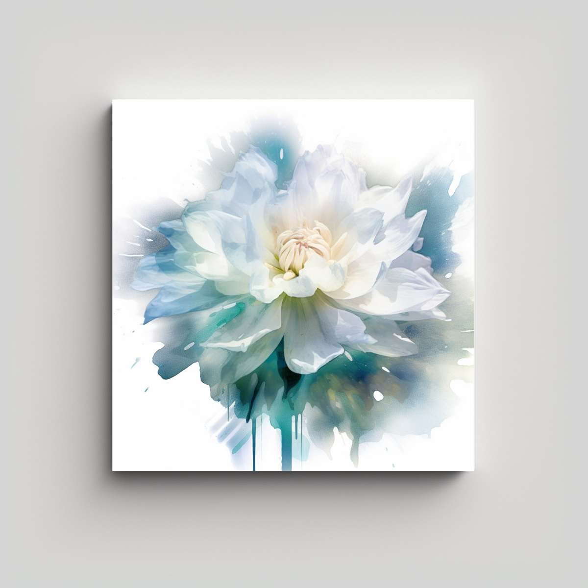 Cuadro Decorativo De Flor Blanca Por Artista - DecoCuadros