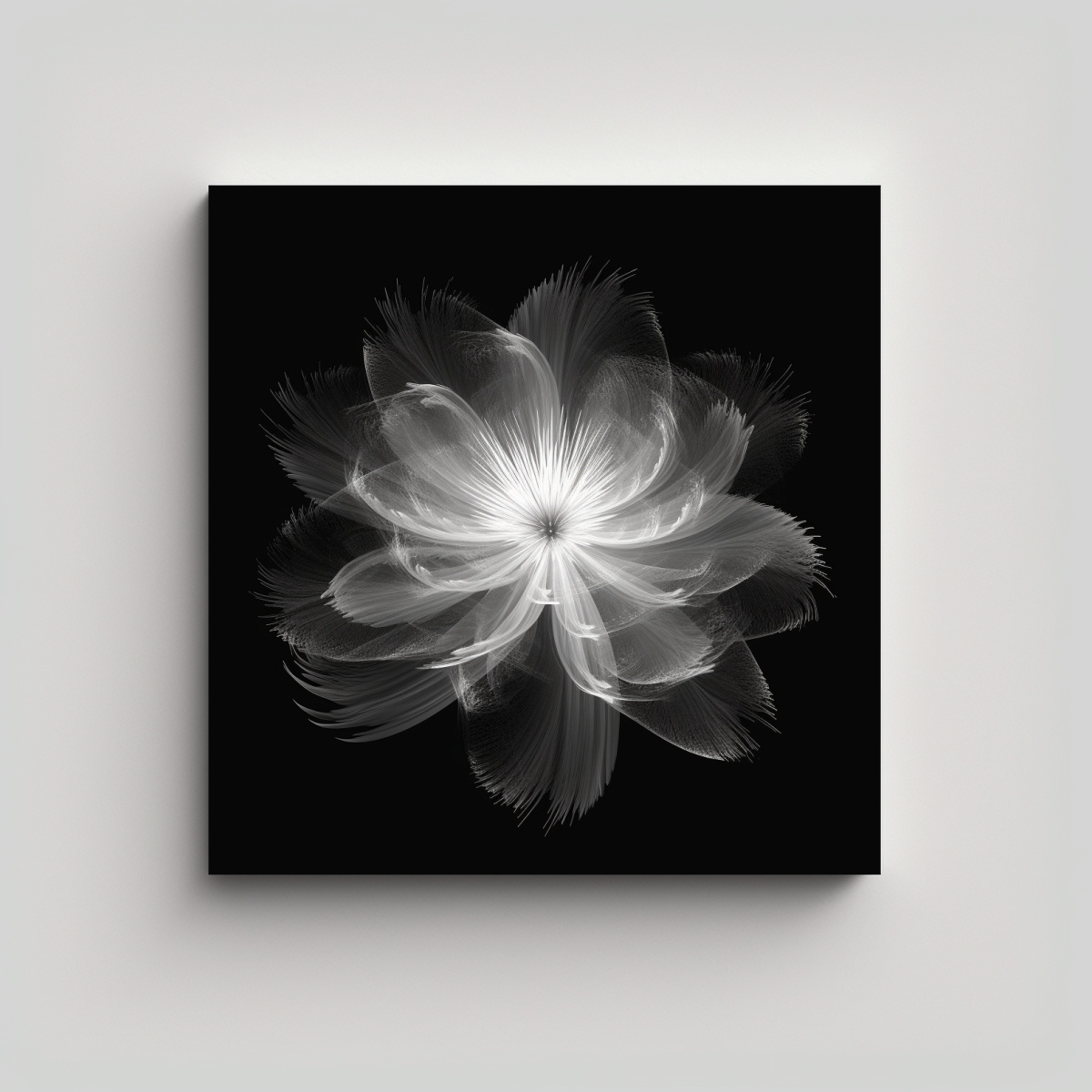 Cuadro Decorativo: Flor En Negro - DecoCuadros