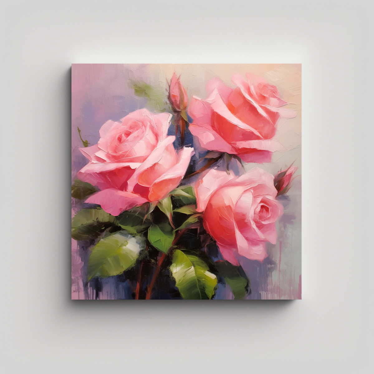 Cuadros Decorativos De Rosas En Pintura Al Estilo óleo - DecoCuadros