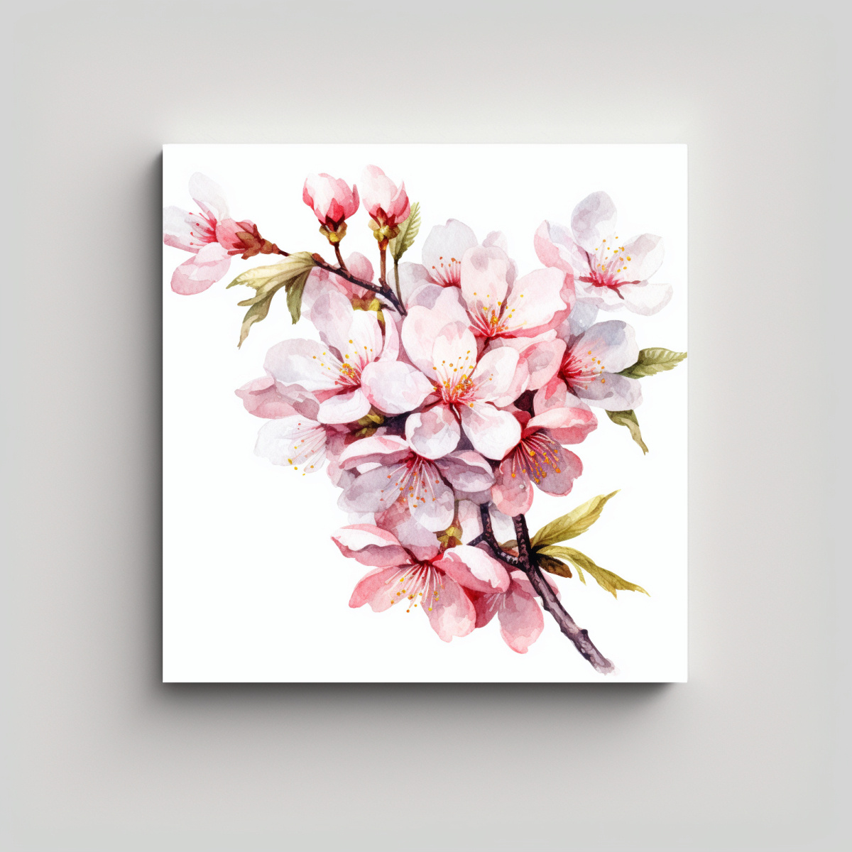 Cuadro Acuarela De Flor De Cerezo Para Decoración De Cocina - DecoCuadros