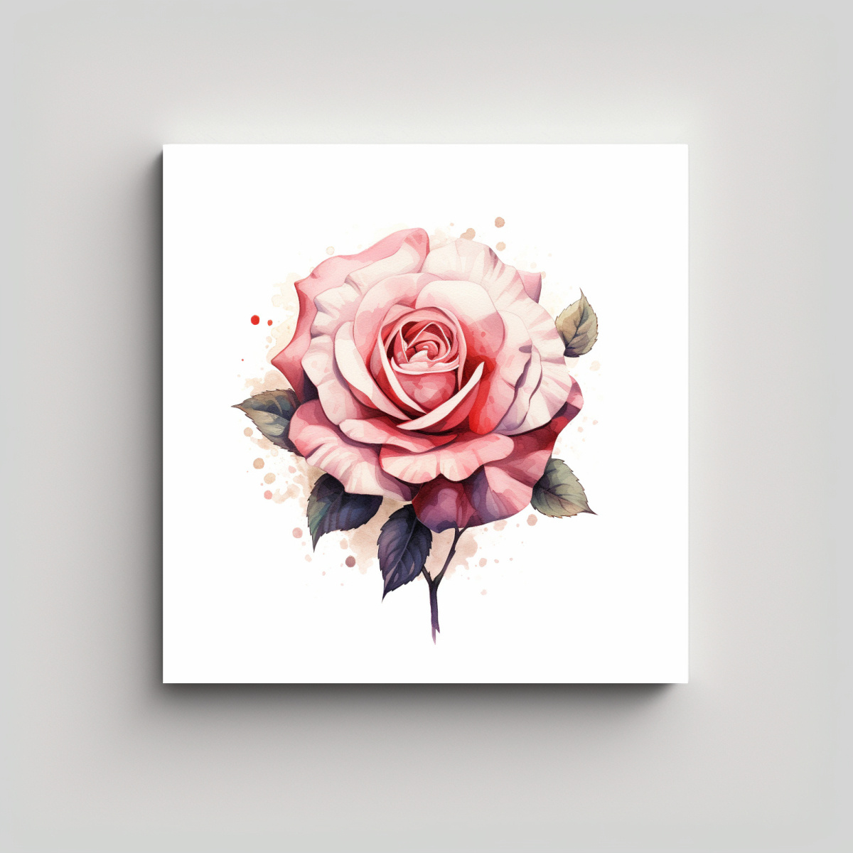 Cuadro Cute De Rosa En Tela Bastidor, Belleza Natural - DecoCuadros