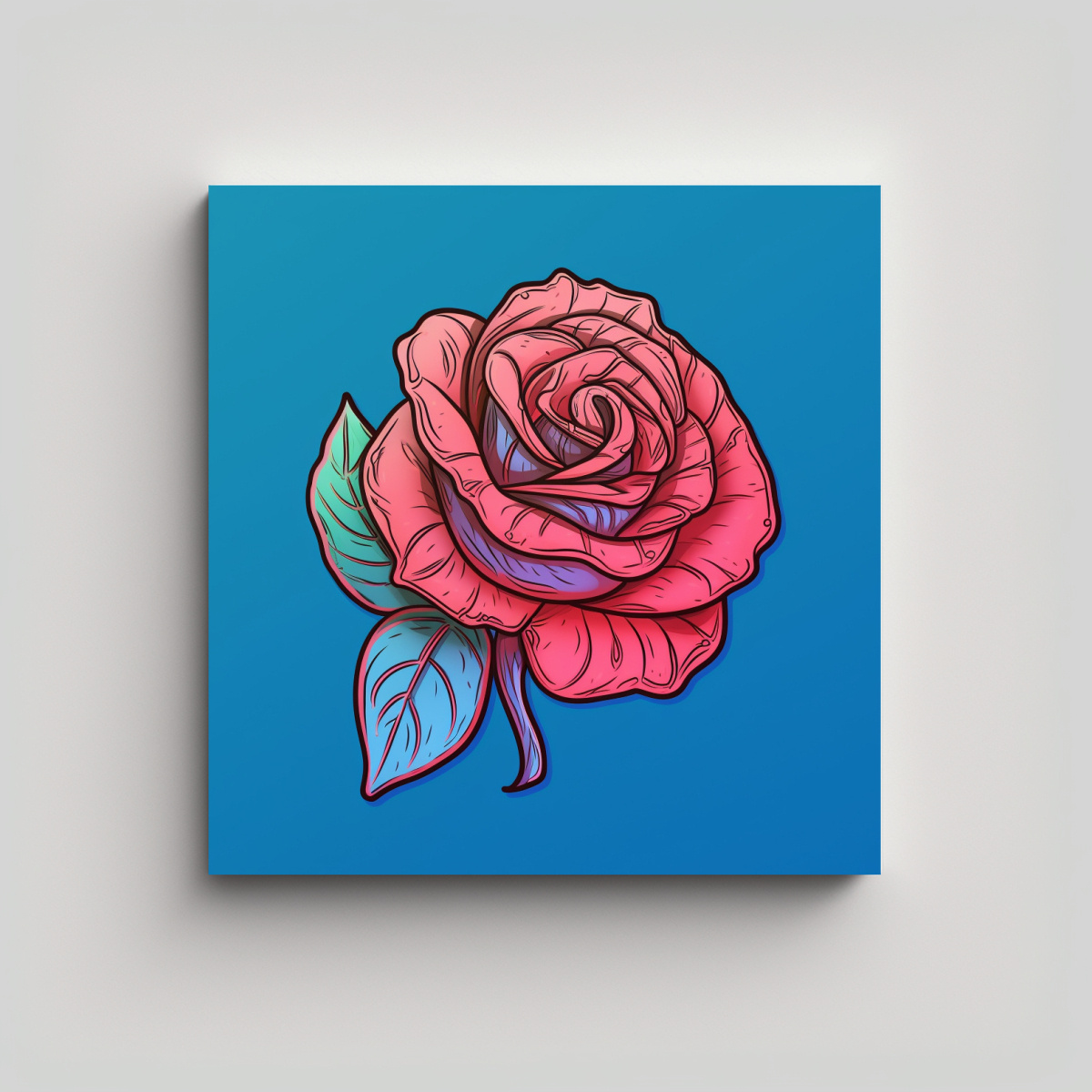 Cuadro Estilo Cartoon En Espacio De Arte Con Rosedoodlechalk - Decocuadros
