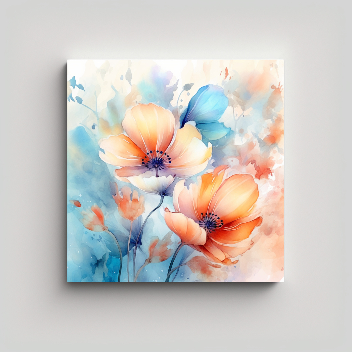 Cuadro Estrellada Y Soldado Floral En Bastidor De Tela Pastel | DecoCuadros