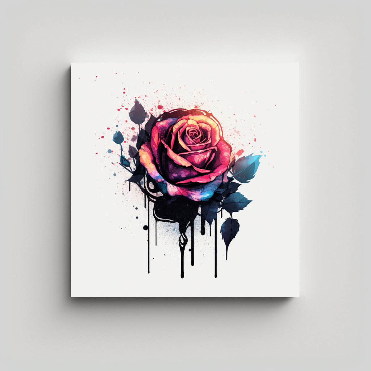 Arte Mural Moderno Cuadro Gráfica Rosa - Estilo Contemporáneo - Decocuadros