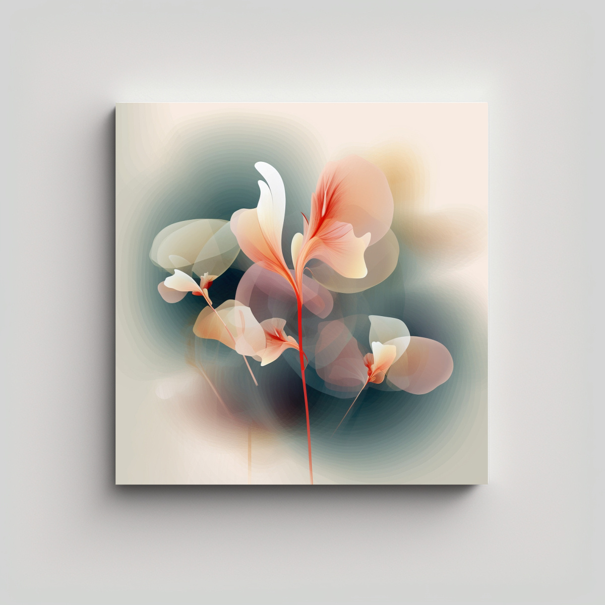 Cuadro Lienzo Flores Suaves Estilo Arte Generativo - DecoCuadros