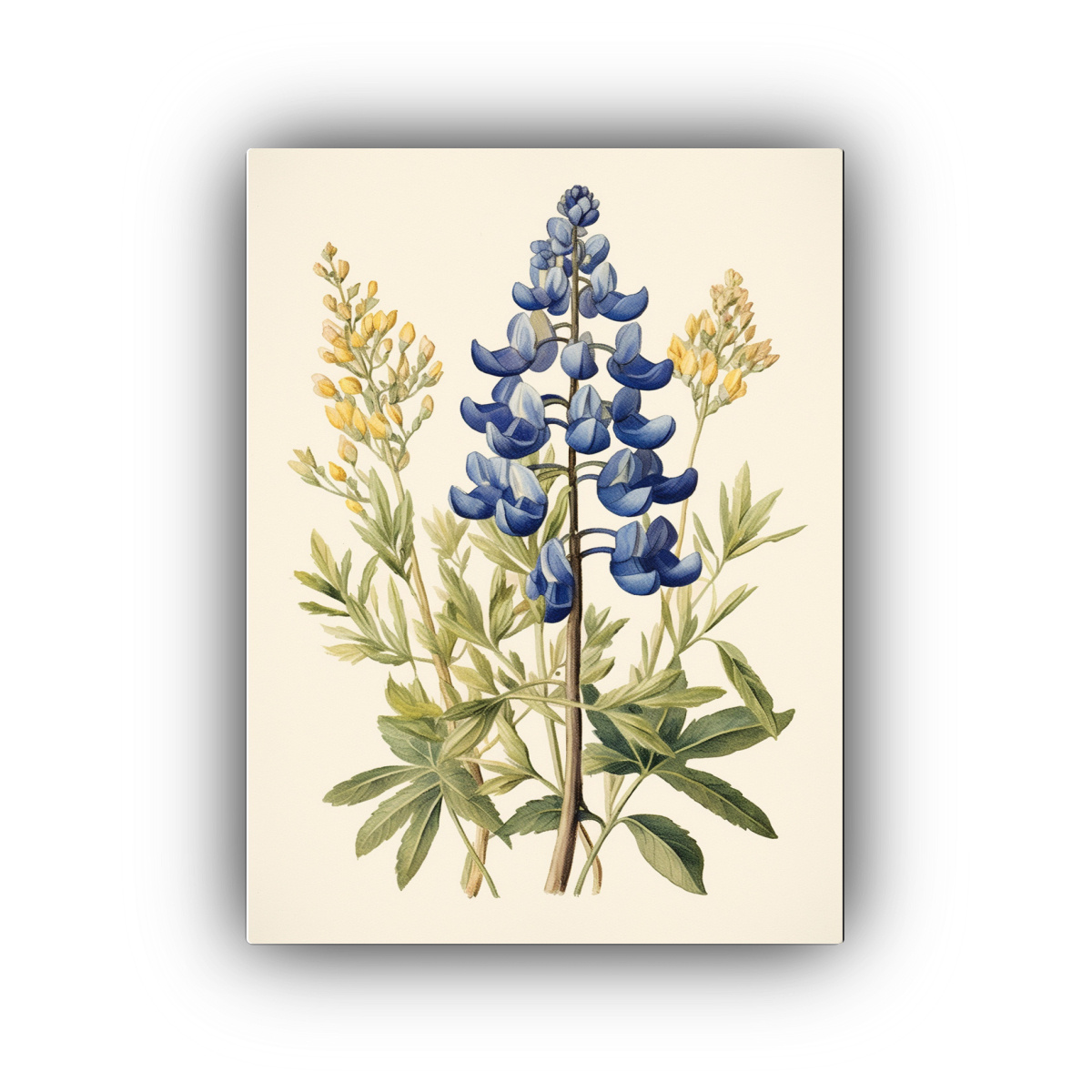 Cuadro Decorativo De Flores Silvestres Azules Para Pared | DecoCuadros