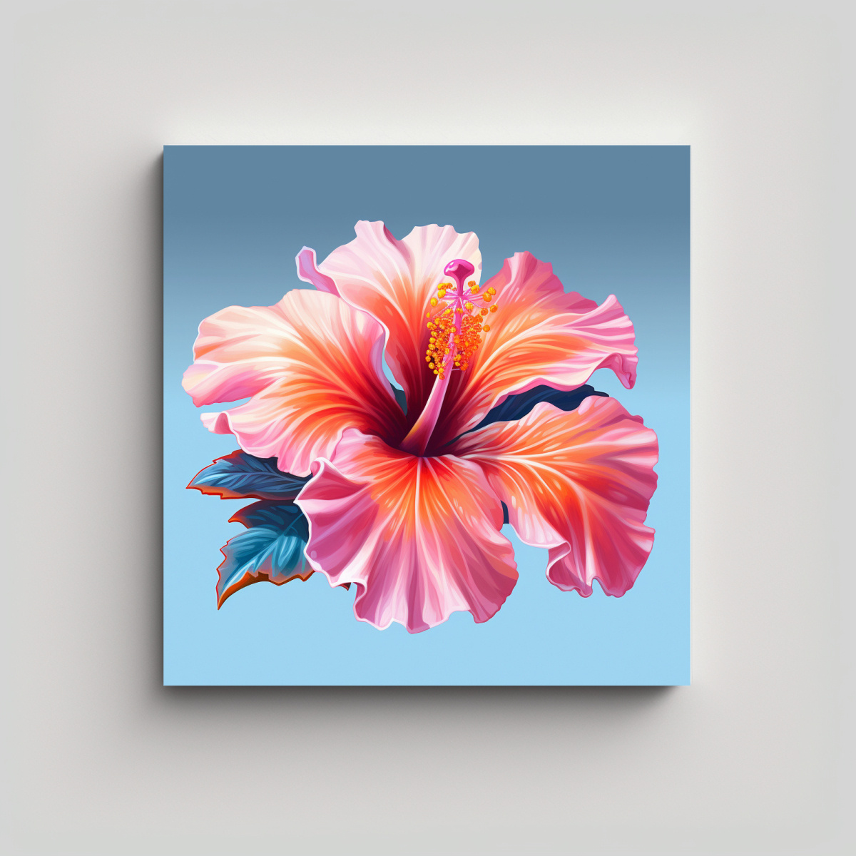 Compre El Cuadro 'Inspiración Tropical: Cuadro De Hibisco Aislado Para ...