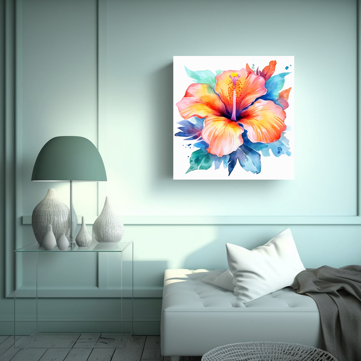 Cuadro De Textura Acuarela En Tela Bastidor - DecoCuadros