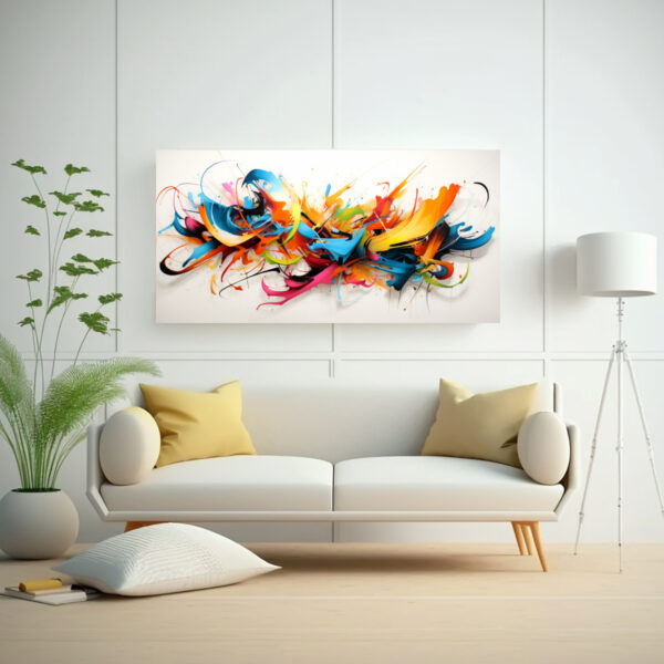 Lienzo De Tela Vintage Bastidor De Madera - Composición Abstracta Inspirada En La Energía Del ...