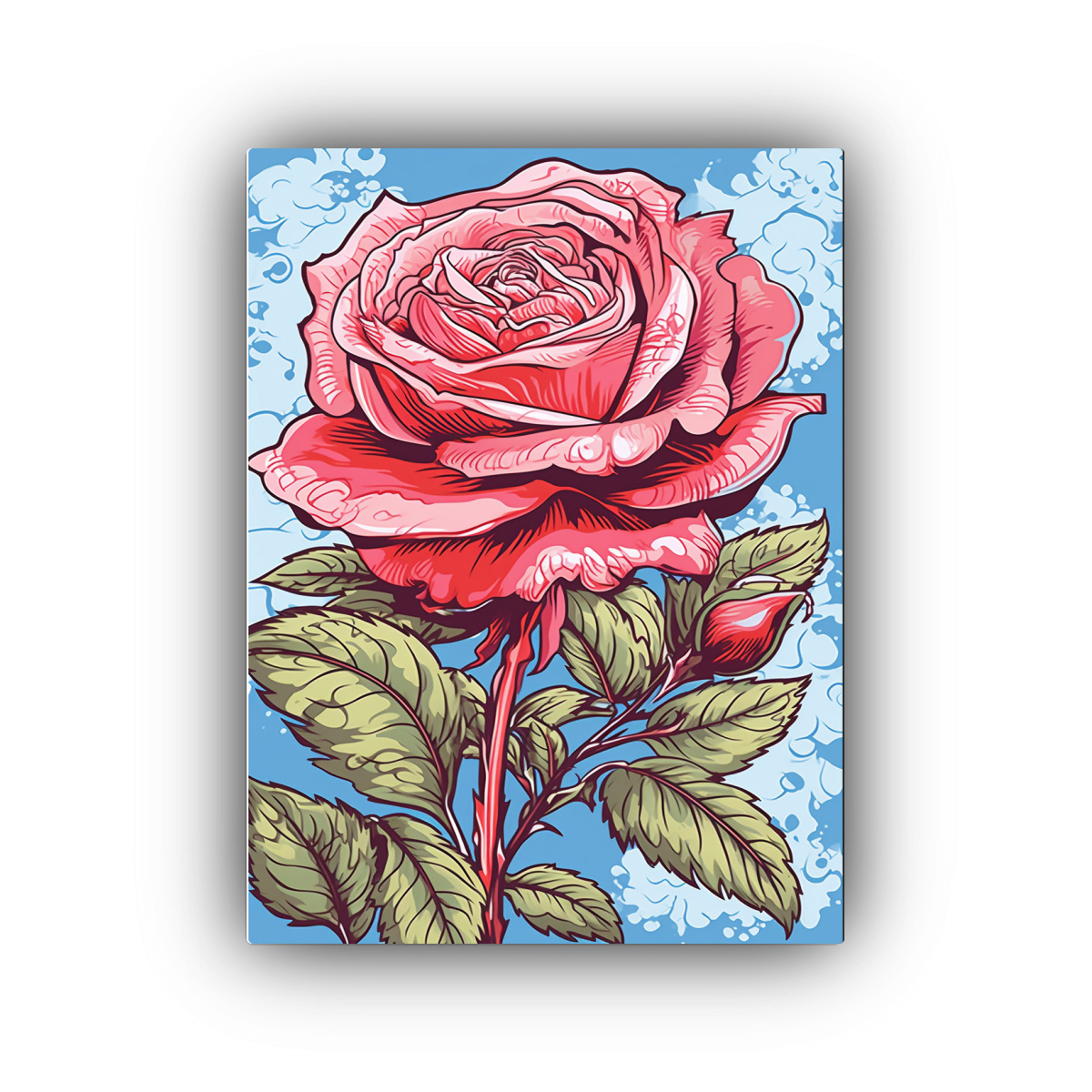 Lienzo Juvenil Cuadro Rosa Hermoso Diseño De Lienzo Pinturas De ...