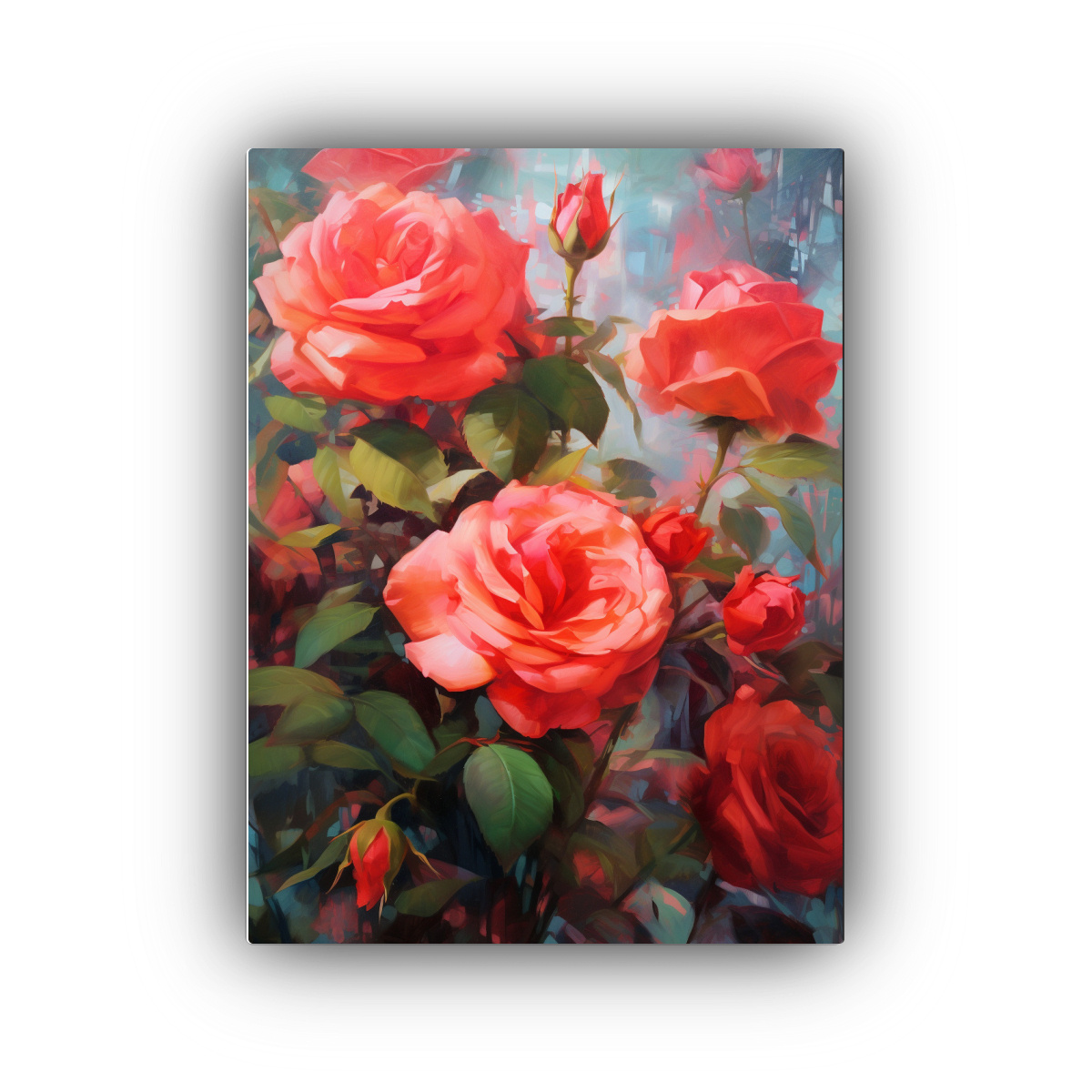 Lienzo Tela Sublimada Rosa Roja Arte Calma - DecoCuadros