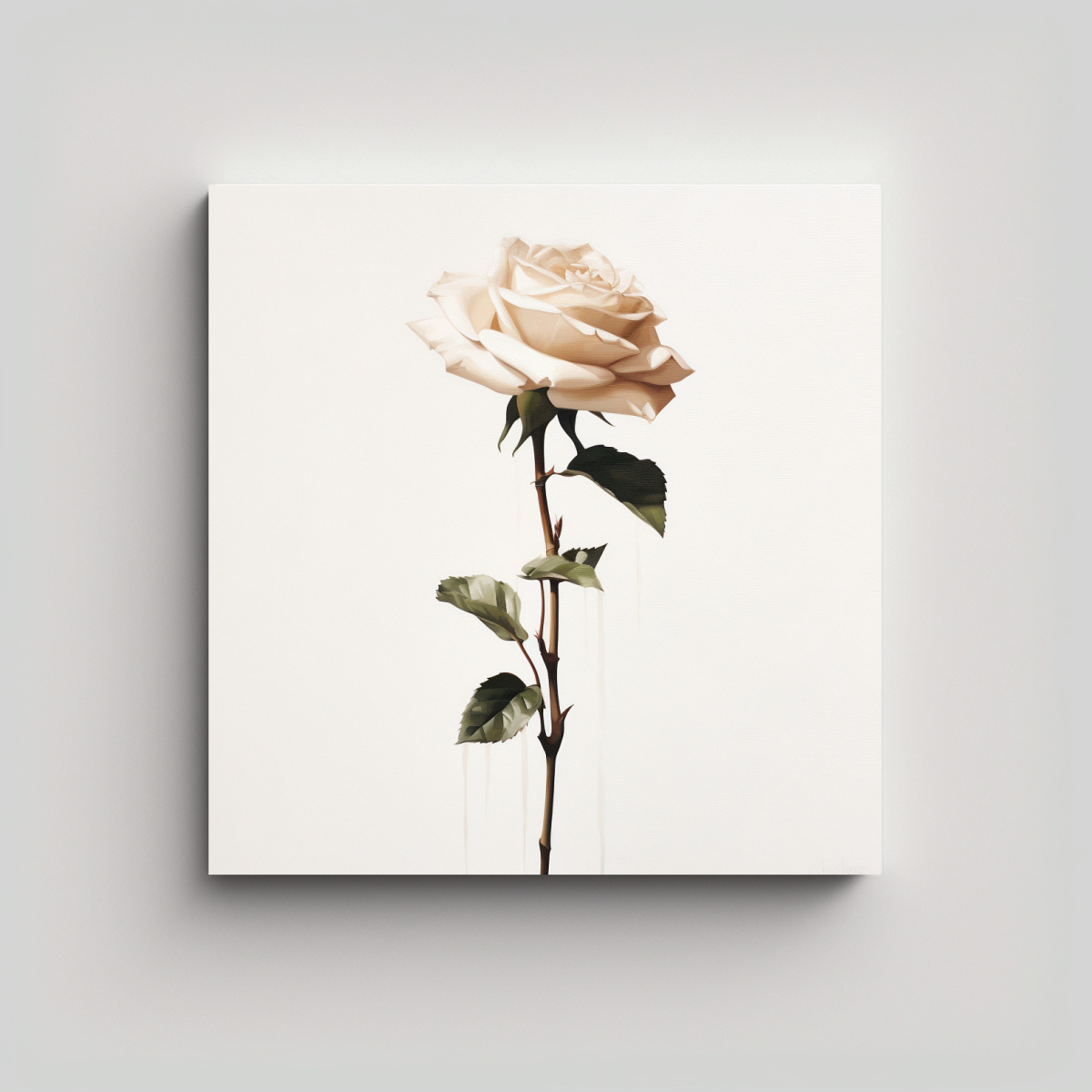 Pintura Boho Minimalista De Rosa Lienzo Expresión Impacto Visual ...