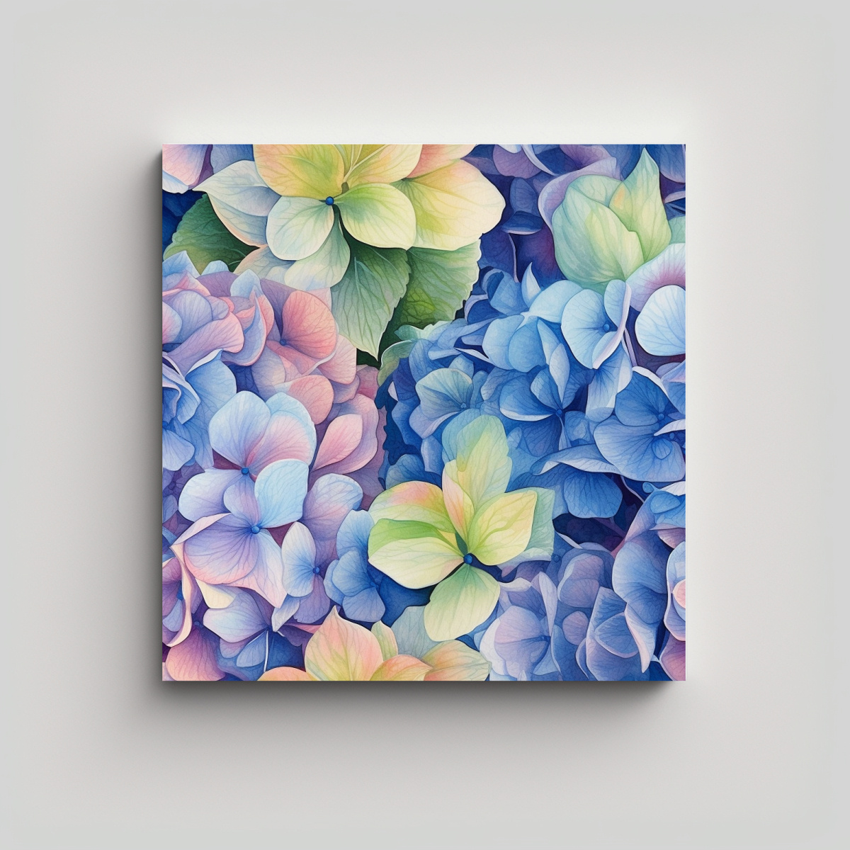 Cuadro Decorativo De Acuarela Hydrangea Vibrante - DecoCuadros