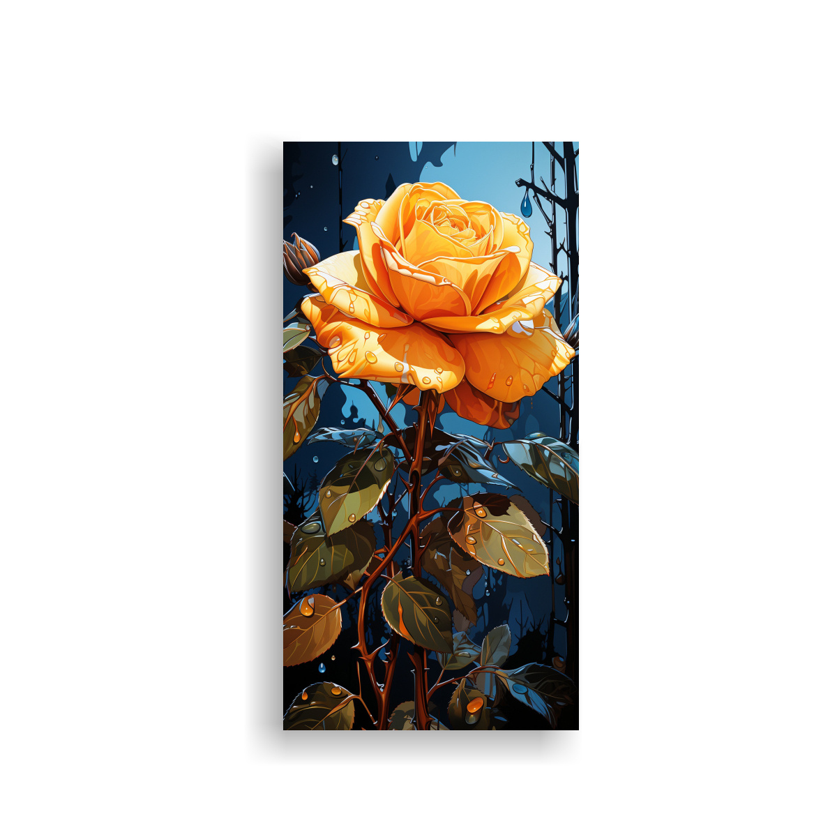 Cuadro Decorativo De Arte Pop Con Imagen De Rosa Amarilla Brillante - Decocuadros