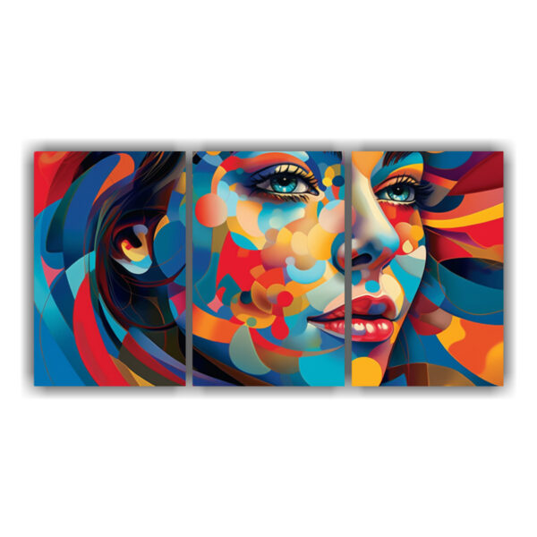 Cuadro Decorativo De Equilibrio Visual En Estilo Rostro Mujer Con ...