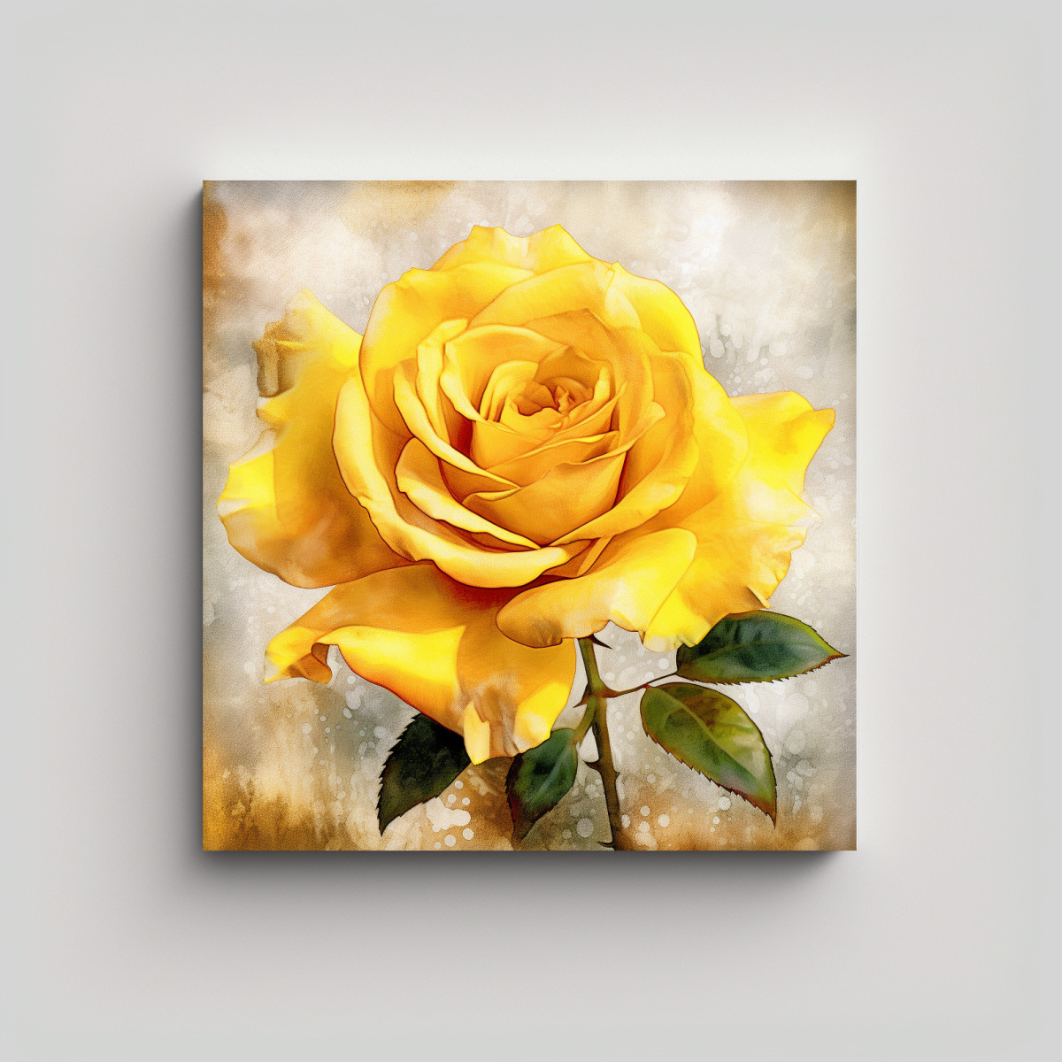 Cuadro Decorativo De Alta Calidad - Rosa Amarilla Sublimación - Decocuadros