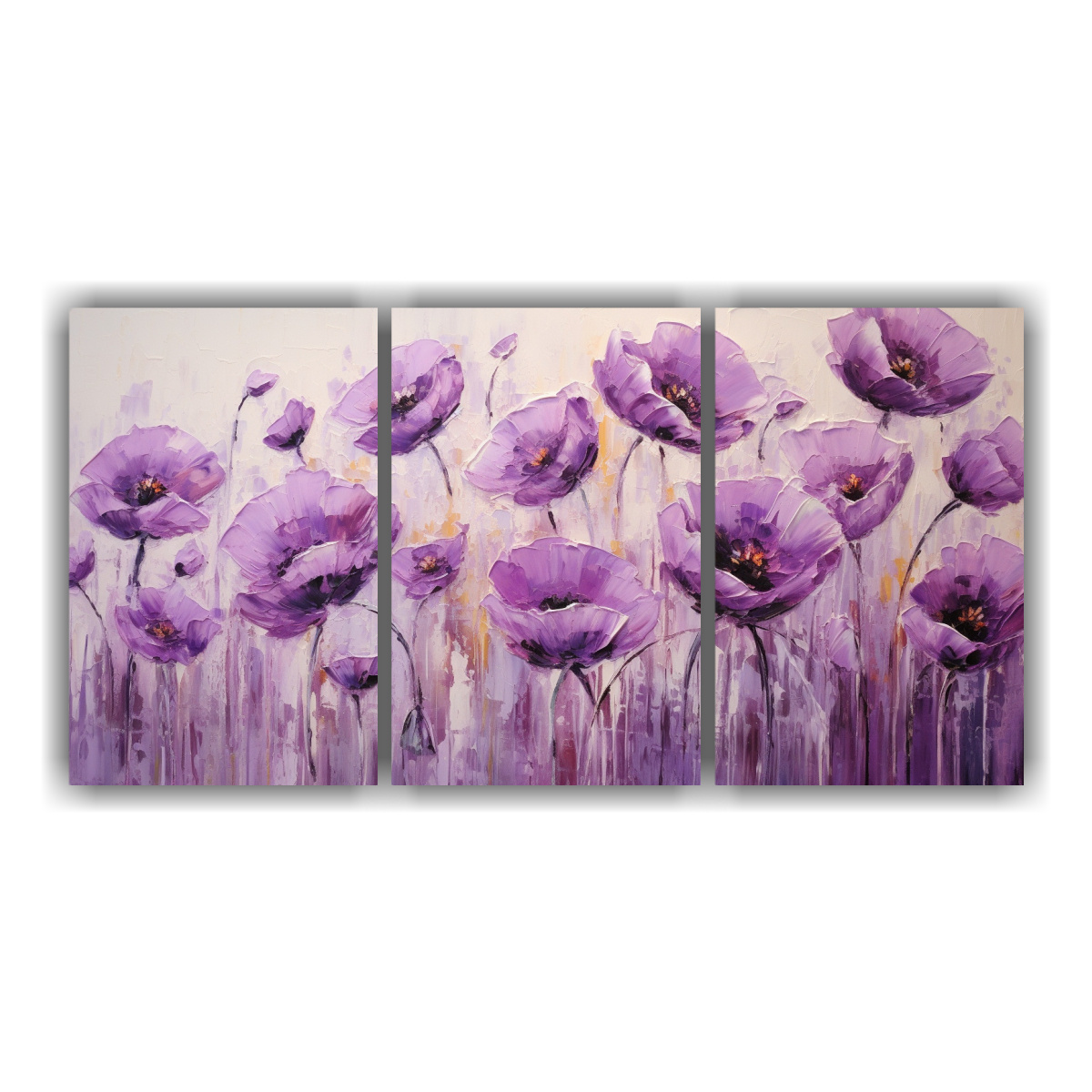 Cuadro De Arte Abstracto Calidez A Purple POPPIES - DecoCuadros Cuadro De Arte Abstracto Calidez A Purple POPPIES - DecoCuadros