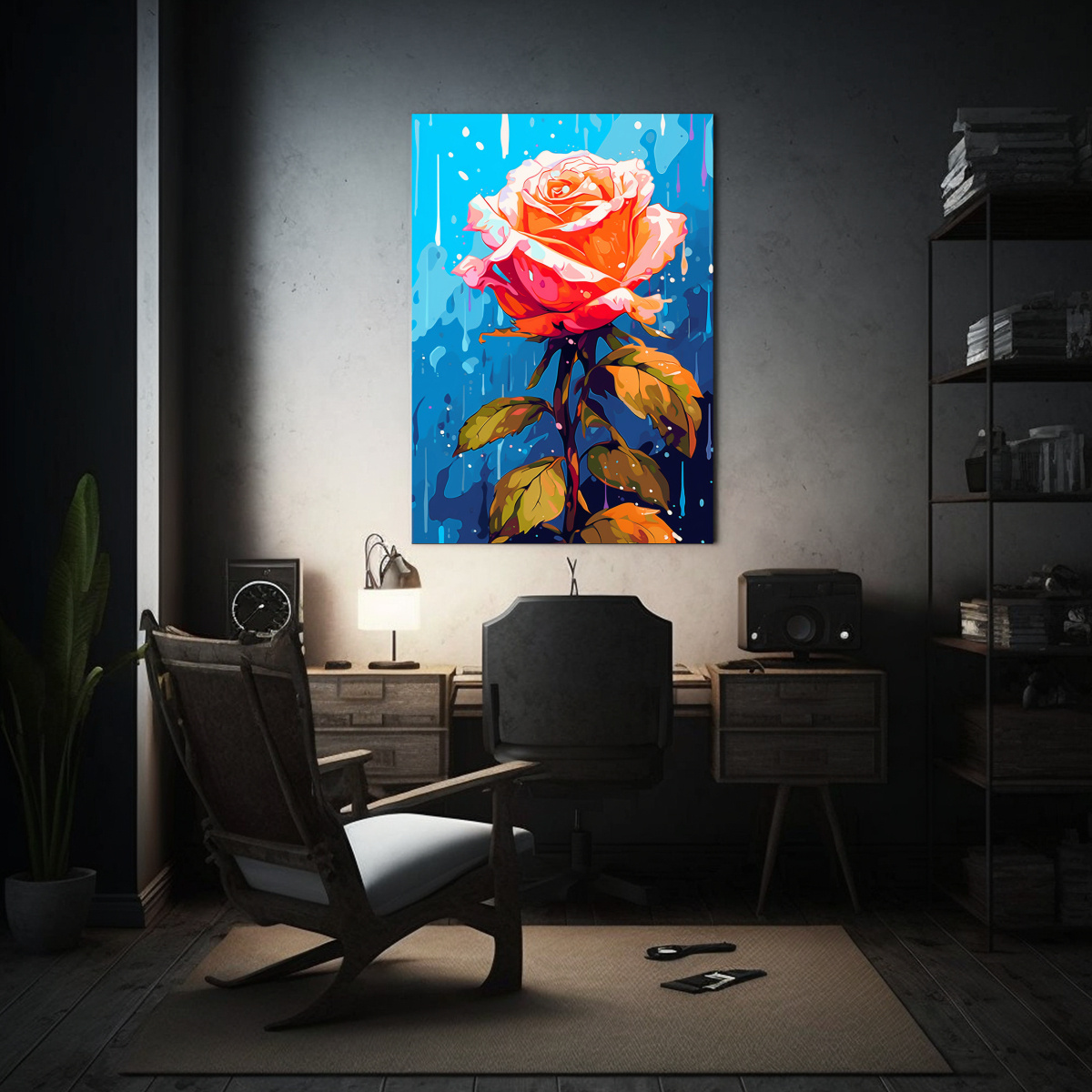 Cuadro Decorativo Estilo Arte Pop De Rosas Con Representaciones ...