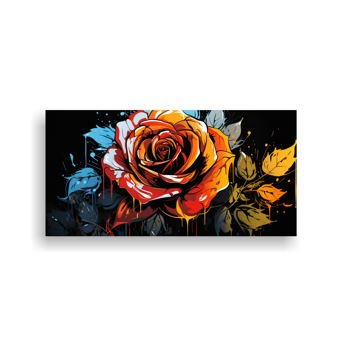 Cuadros Decorativos De Rosa Estilo Graffiti | DecoCuadros