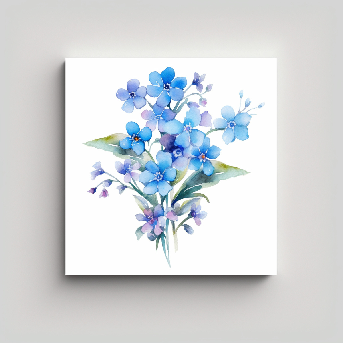 Cuadro Decorativo Individual Azul Real Turquesa Morado Olvídame ...