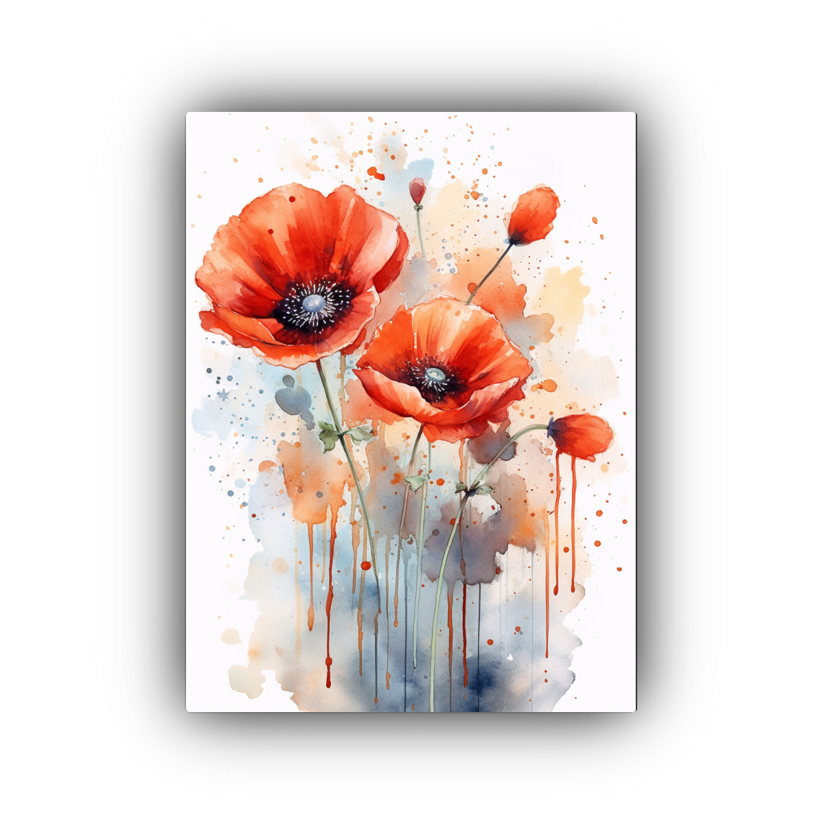 Cuadro Decorativo Flores Alegres Estilo Acuarela - DecoCuadros