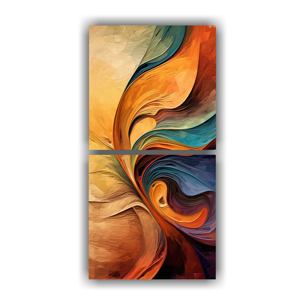 Cuadro Decorativo Abstracto En Tela Sublimada Multicolor - DecoCuadros