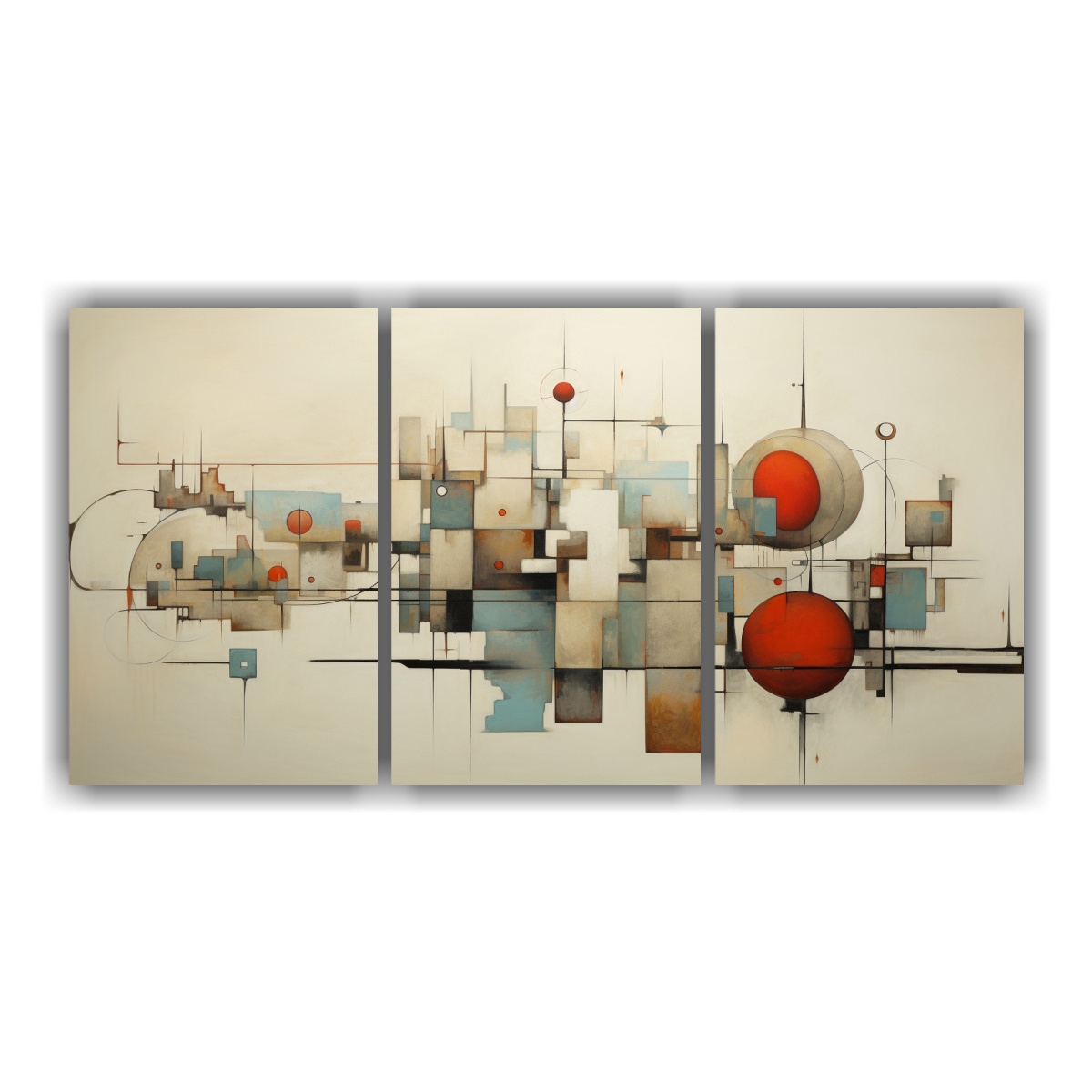 Cuadros Abstractos Horizontales: Tres Diseños En Distintas Dimensiones - Decocuadros