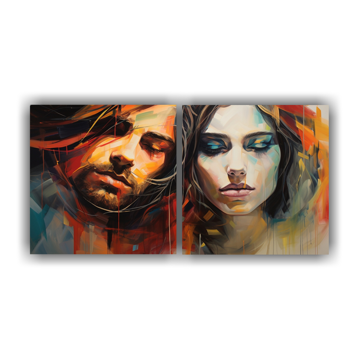 Pinturas Abstractas Parejas Cuadros Exclusivos De Alta Calidad Decocuadros