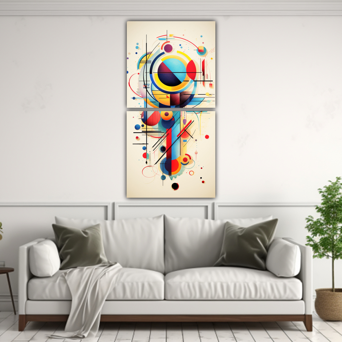 Cuadros Impresos En Tela De Alta Calidad Estilo Kandinsky - Decocuadros