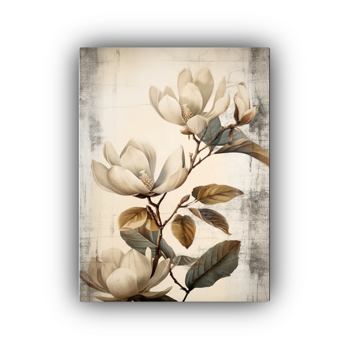Cuadros Decorativos Modernos Minimalismo Magnolias En Blanco Y Negro - Decocuadros