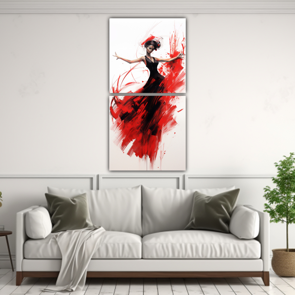 Pinturas Decorativas De Alta Calidad: Energía Cinética De Una Bailarina De Flamenco - Decocuadros