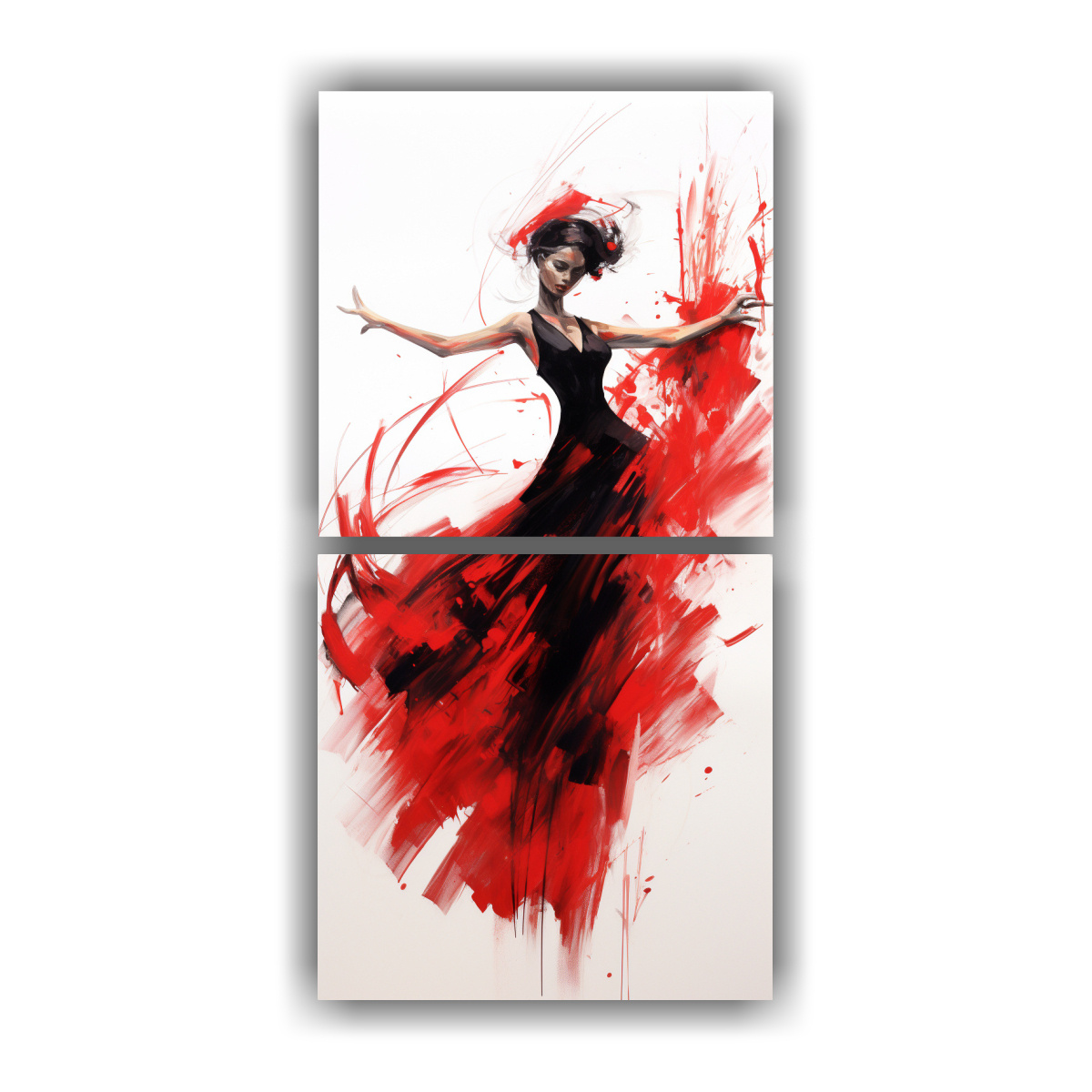 Pinturas Decorativas De Alta Calidad: Energía Cinética De Una Bailarina De Flamenco - Decocuadros