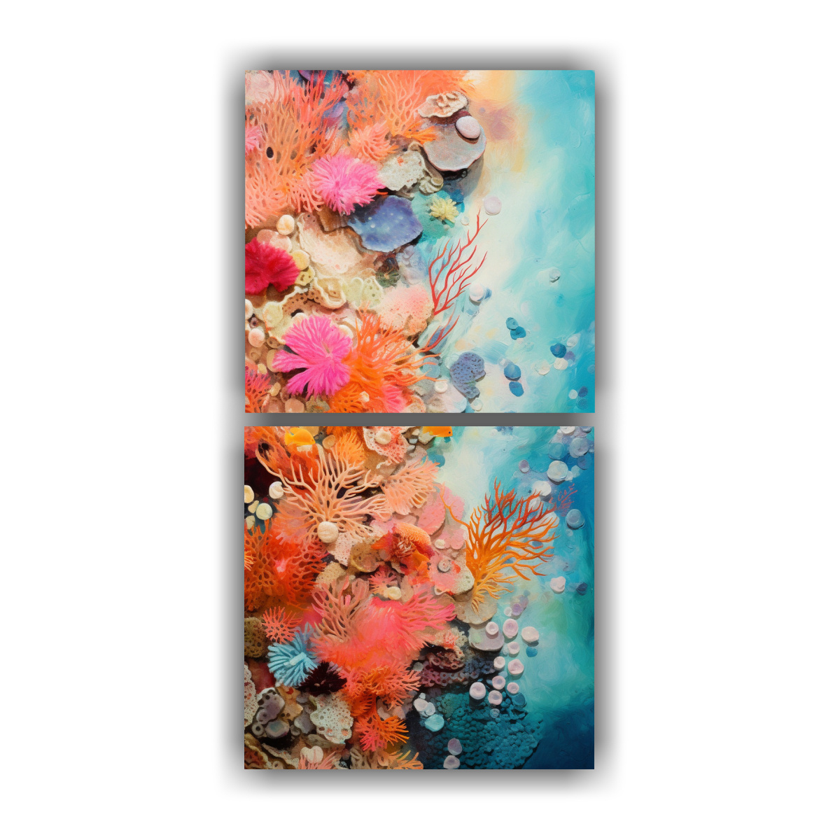 Cuadros Decorativos De Arrecifes De Coral Llenos De Vida Marina ...