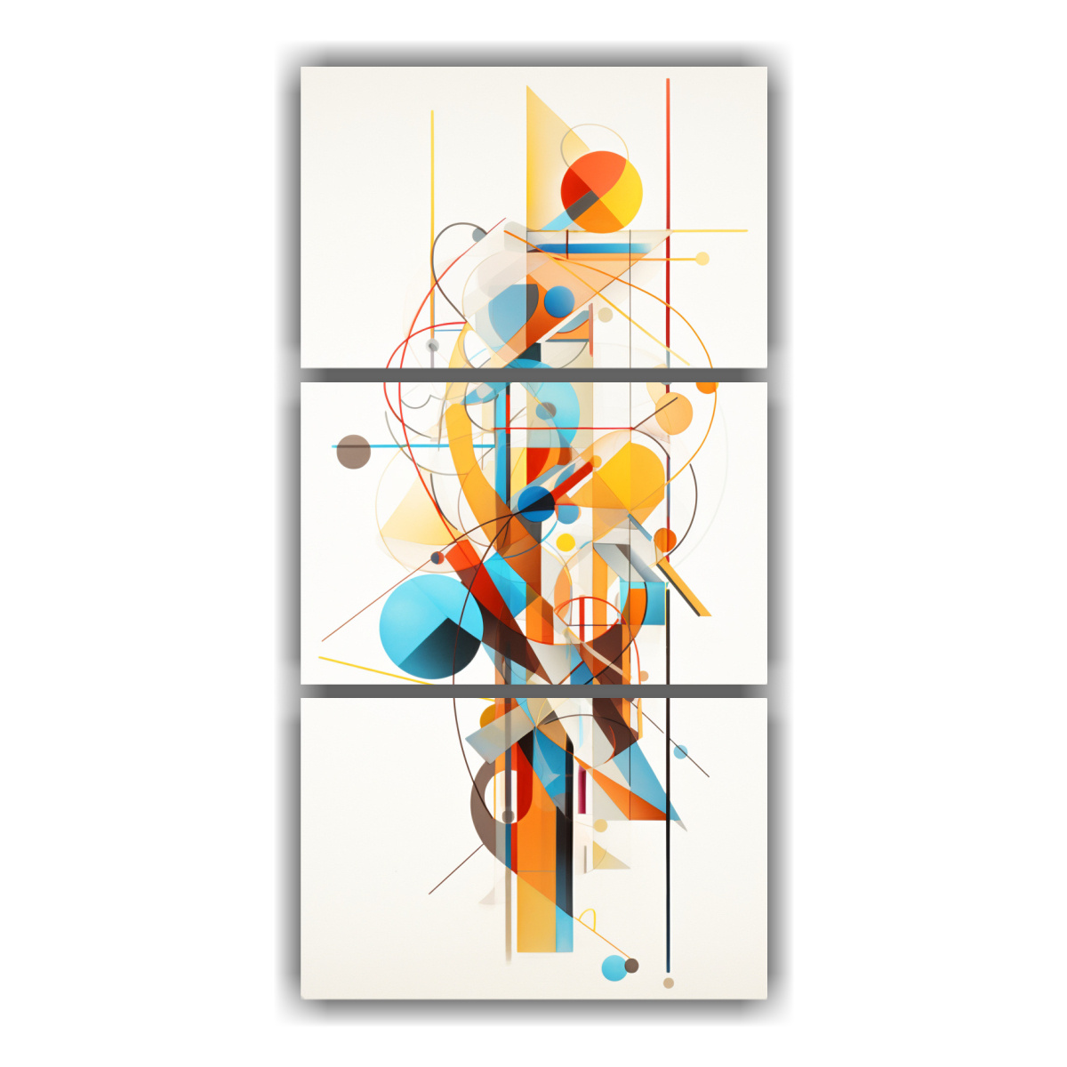 Pinturas Geométricas Abstractas Multicolor Para Decoración - Decocuadros